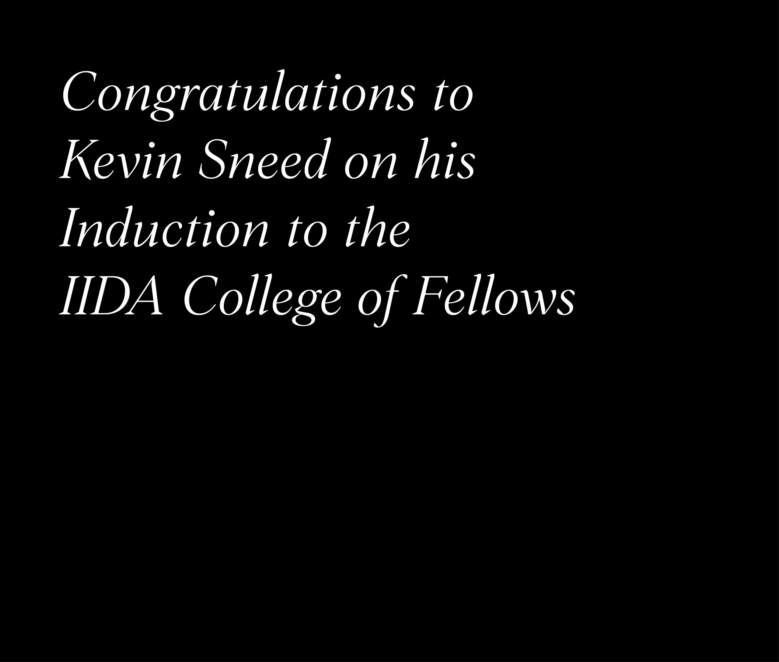 Senior Principal Kevin Sneed Inducted into IIDA College of Fellows ...